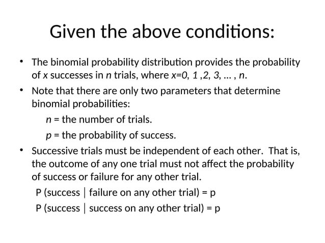 Probability and binomial distribution in maths | PPT