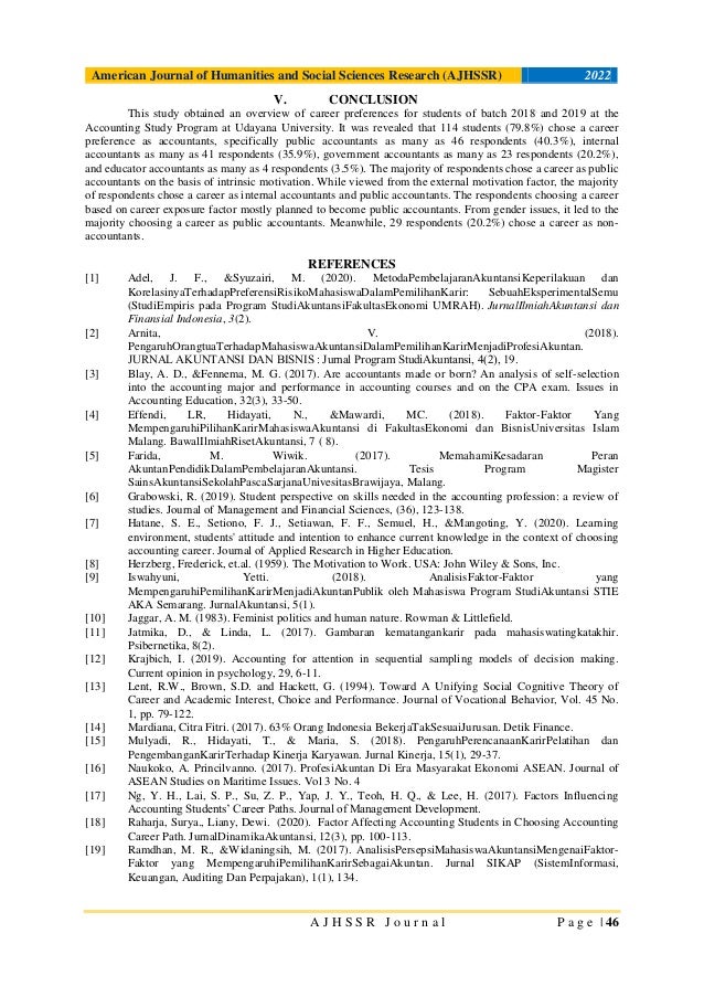 Scope and Determinant of Career Preferences for Accounting Student at Udayana University | PDF