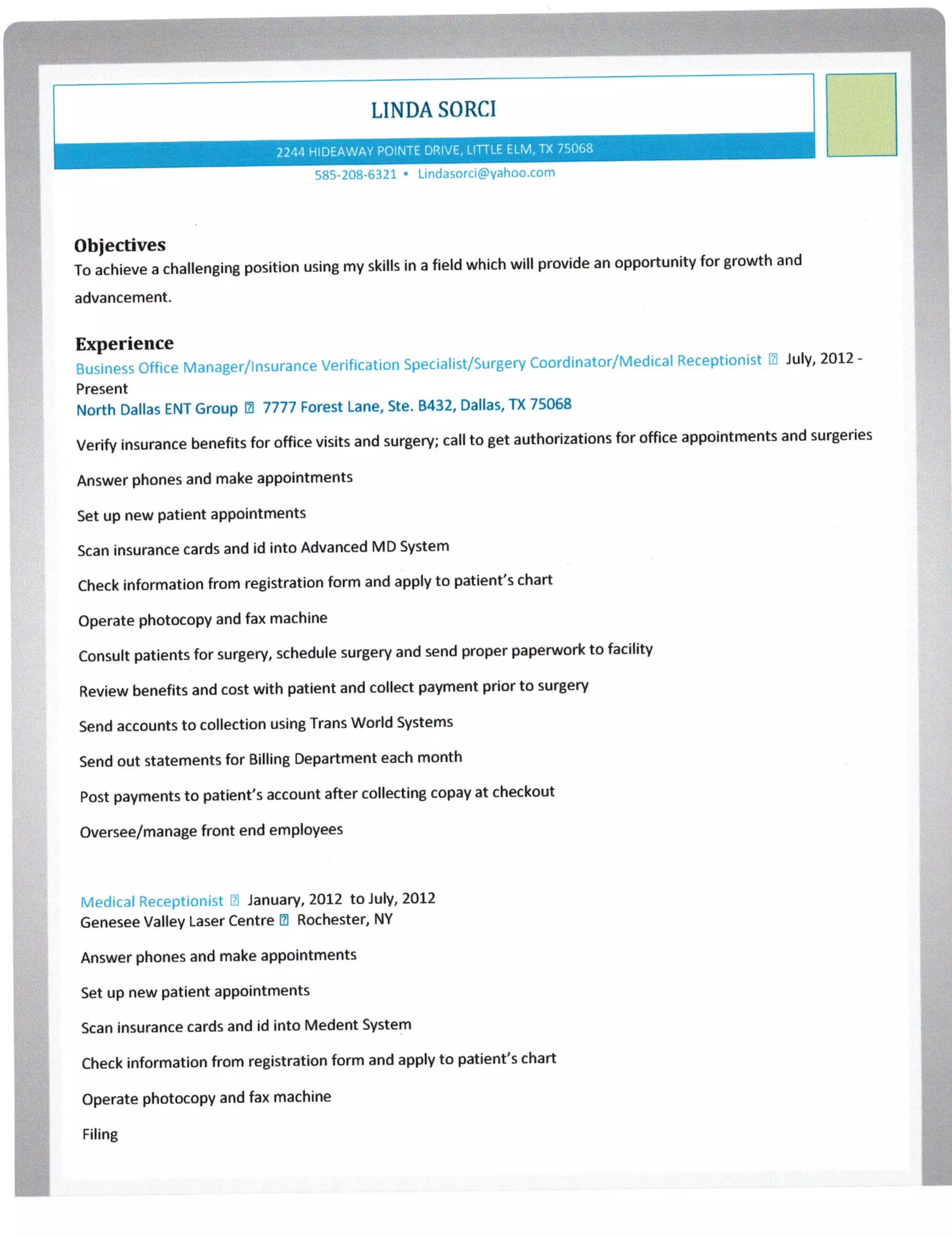 Linda's Resume | PDF