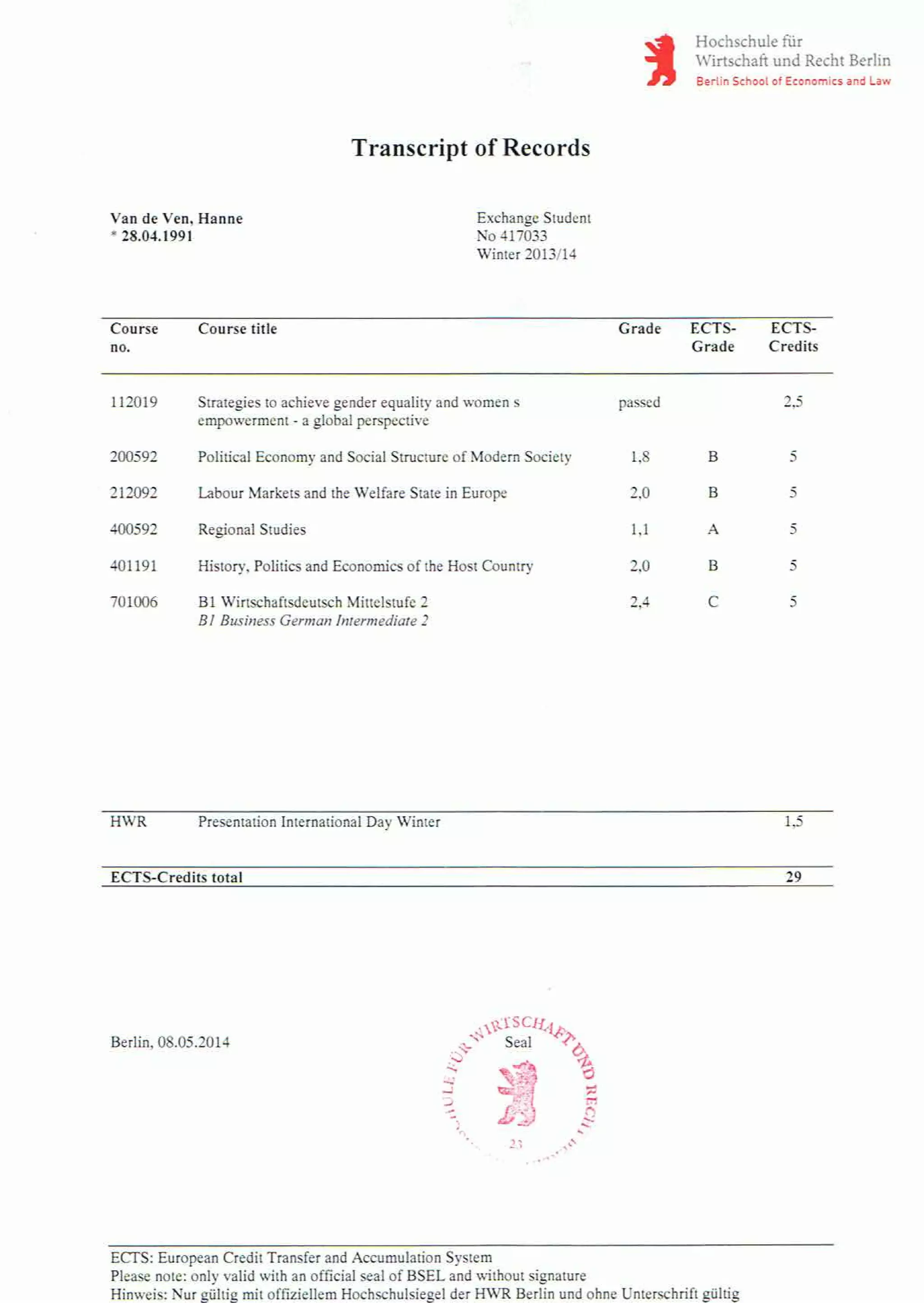 Transcript of Records Exchange Berlin.PDF