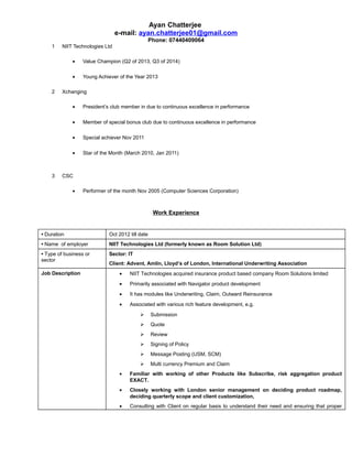 Profile of Ayan Chatterjee | DOC | Business | Business and Finance