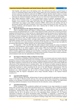 Monetary Policy Variables and Agricultural Development in Nigeria | PDF | Agriculture | Industries