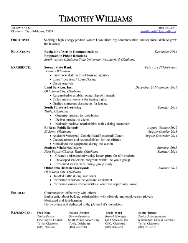 Tim Resume' | PDF