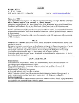RESUME_of_manish-New | PDF