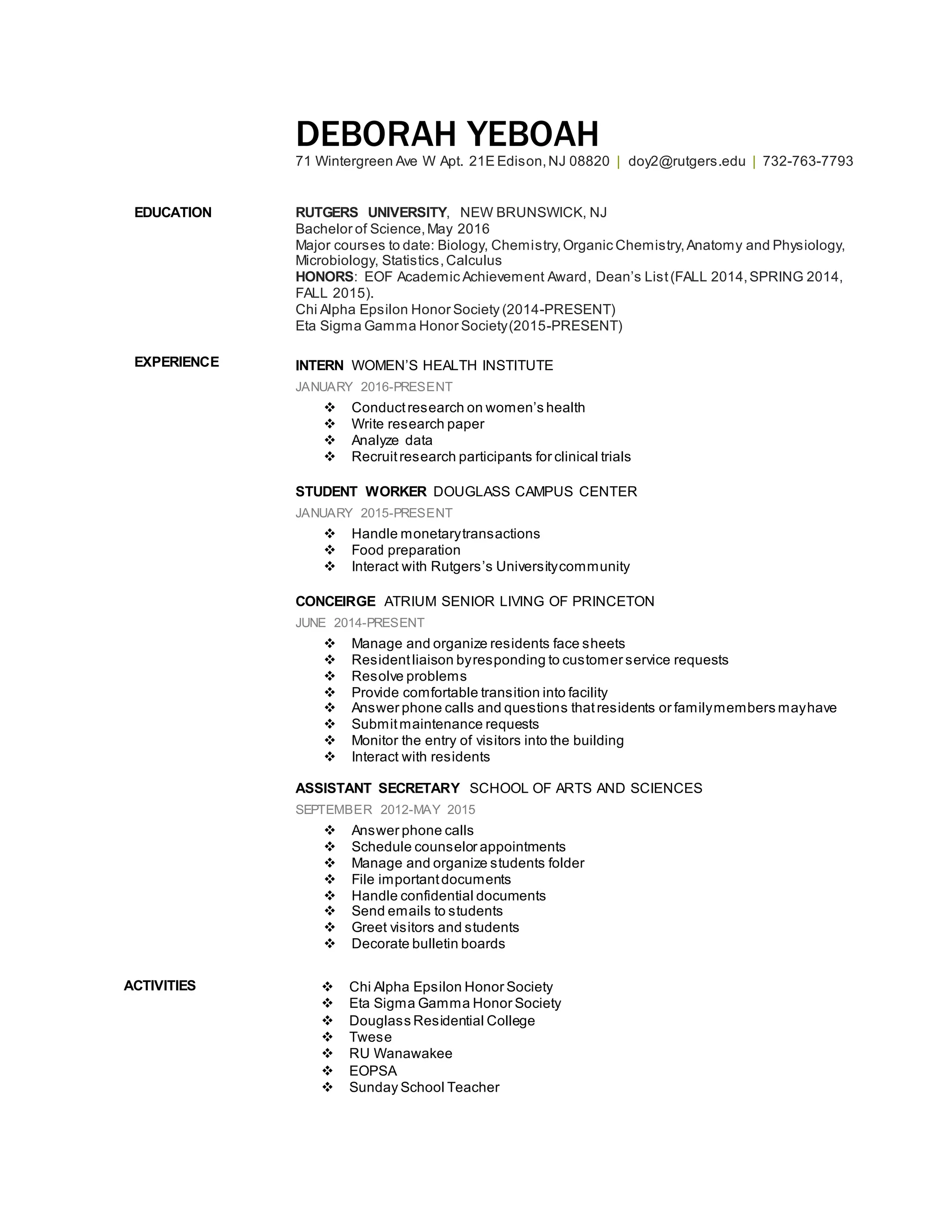 resume updated | DOCX | Undergraduate Education | College Education