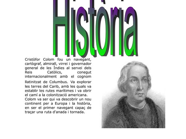 personatge històric - CRISTÒBAL COLOM | PPT