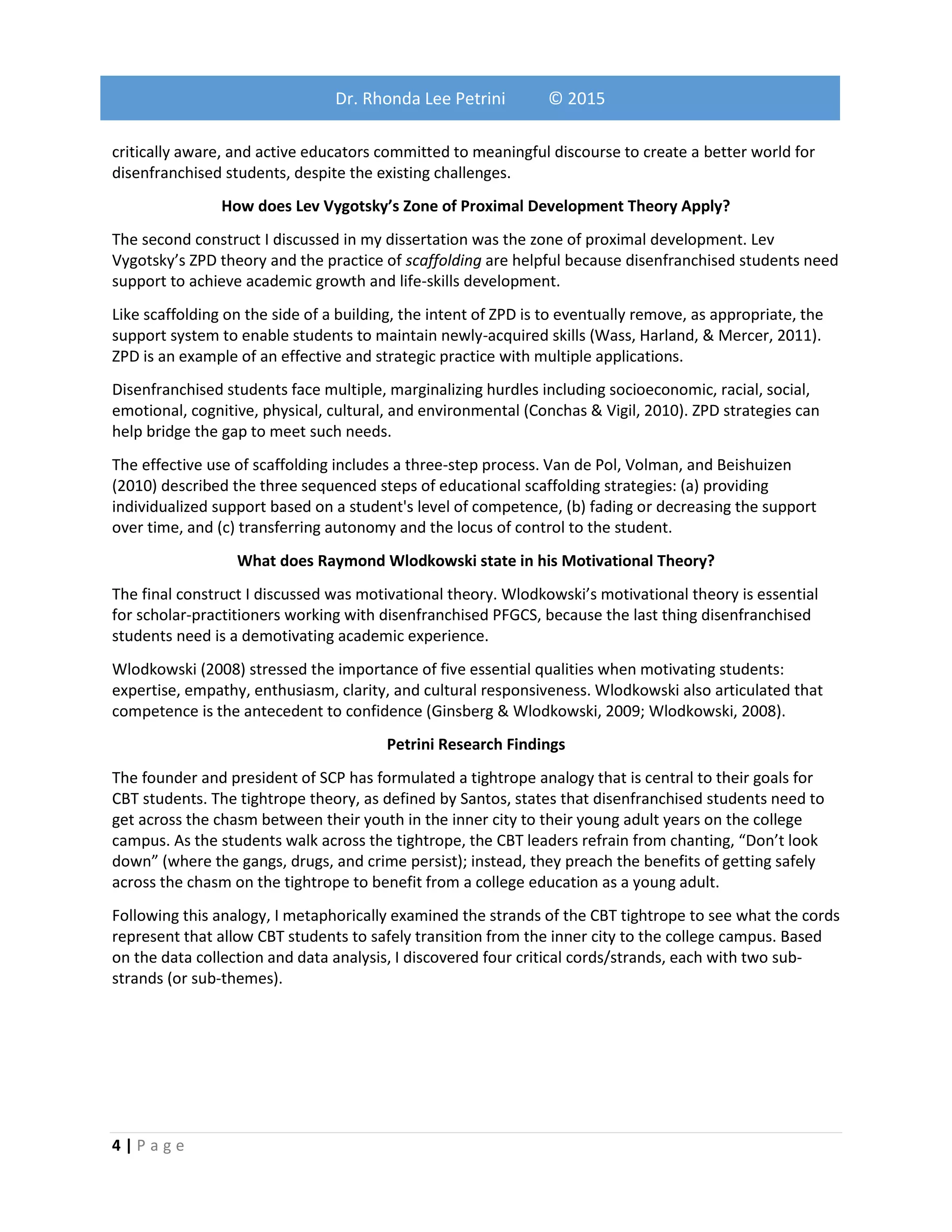 Dr Petrini philosophy student success 4LI | PDF