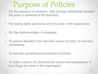 COMPANY POLICIES as Reviewed - Copy | PPT