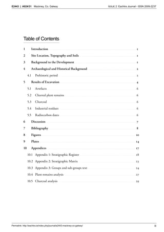 Archaeological Excavation Report - E2443 Mackney, Co. Galway | PDF