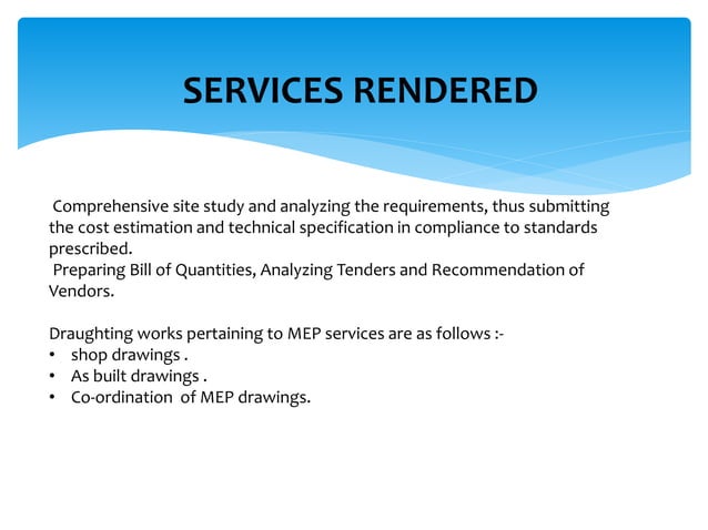MEP Service profile | PPTX