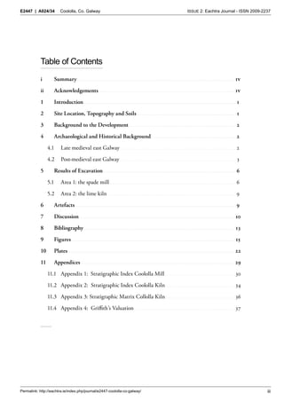 Archaeological Excavation Report - E2447 Coolalla, Co. Galway | PDF