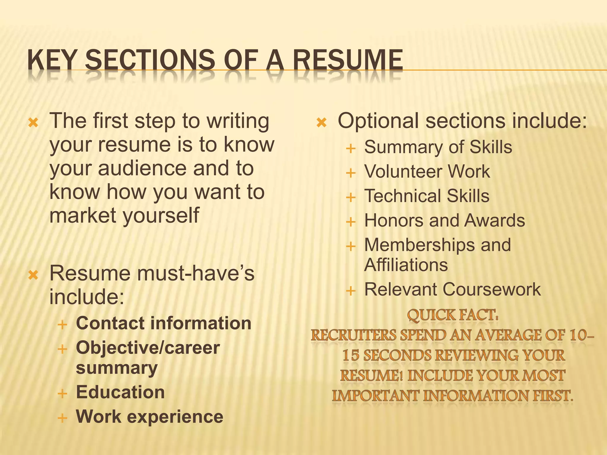 Essential elements of resume writing | PPTX | Resume Writing and Advice ...