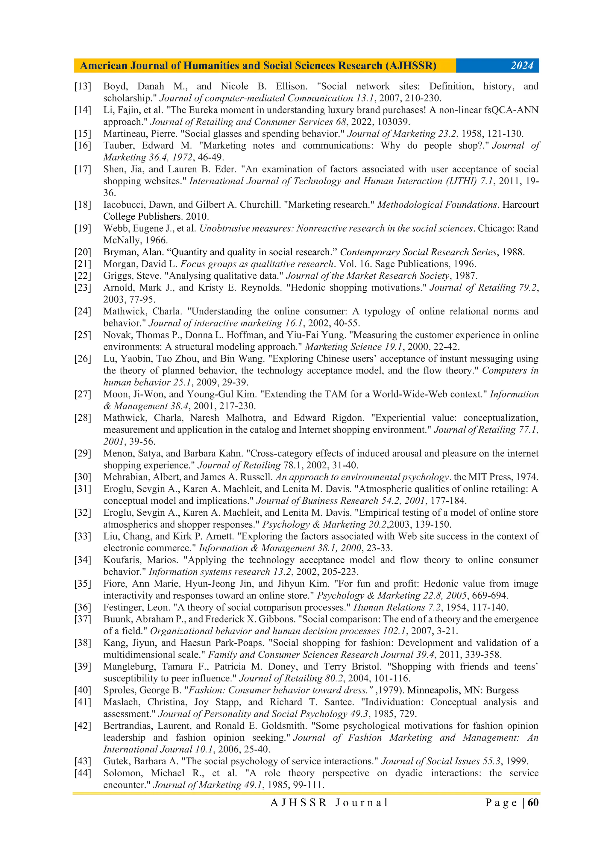 Online Social Shopping Motivation: A Preliminary Study | PDF