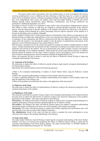 Developmental Process of Conceptual Understanding Through Reflective Journal Writing (RJW) among ...