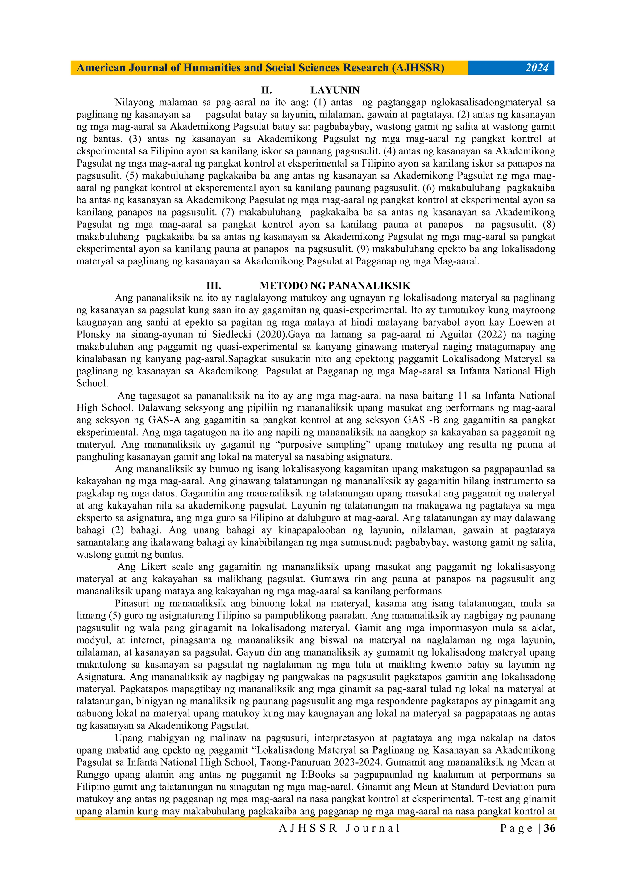 I-BOOKS: LOKALISADONG MATERYAL SA PAGLINANG NG KASANAYAN SA AKADEMIKONG PAGSULAT SA PAGGANAP NG ...