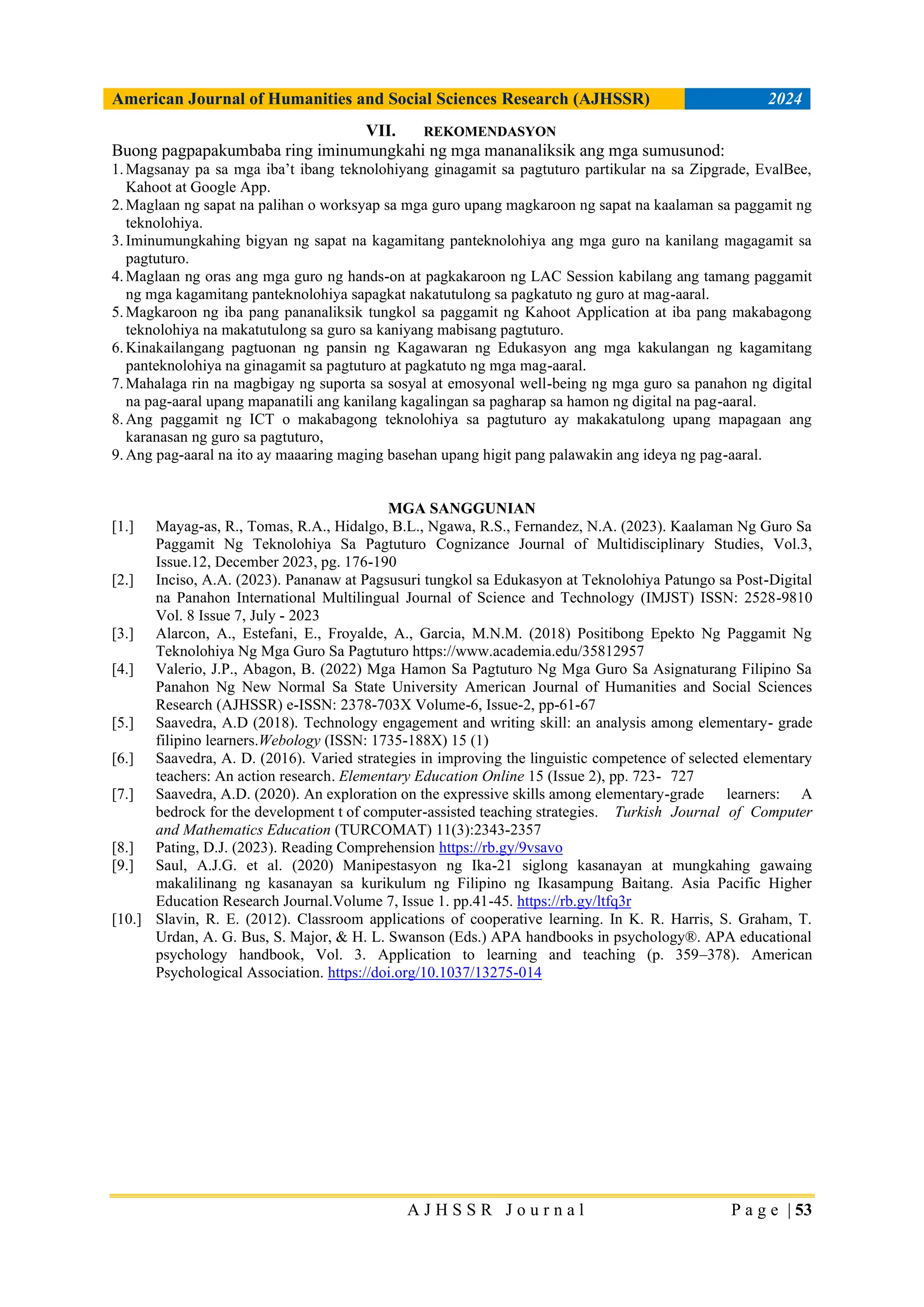 HAMON NA KINAKAHARAP NG MGA GURO SA SEKUNDARYA SA PANAHON NG DIGITAL NA PAG-AARAL | PDF