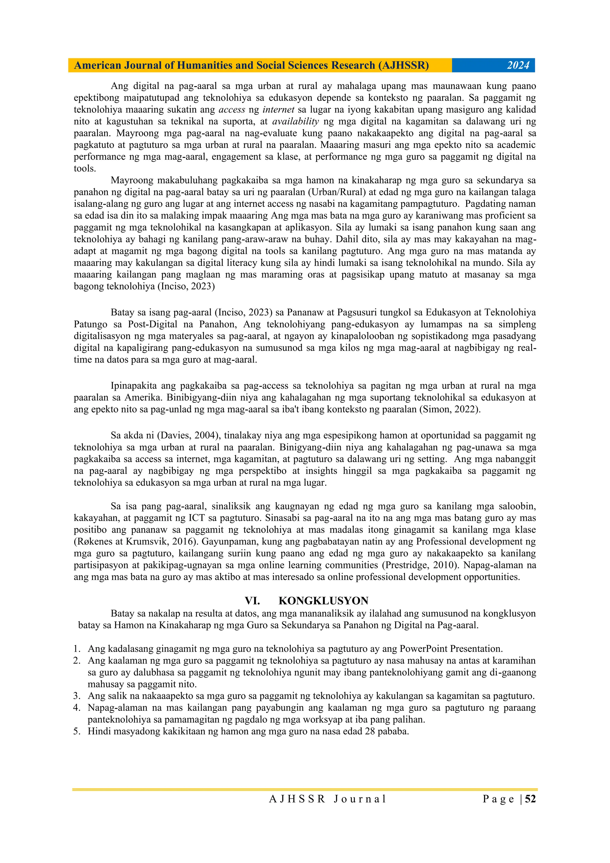 HAMON NA KINAKAHARAP NG MGA GURO SA SEKUNDARYA SA PANAHON NG DIGITAL NA PAG-AARAL | PDF
