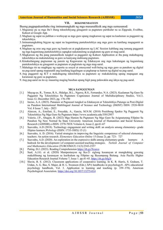 HAMON NA KINAKAHARAP NG MGA GURO SA SEKUNDARYA SA PANAHON NG DIGITAL NA PAG-AARAL | PDF