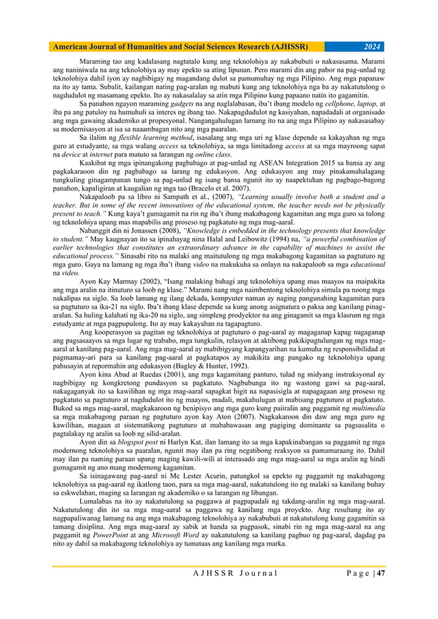 HAMON NA KINAKAHARAP NG MGA GURO SA SEKUNDARYA SA PANAHON NG DIGITAL NA PAG-AARAL | PDF