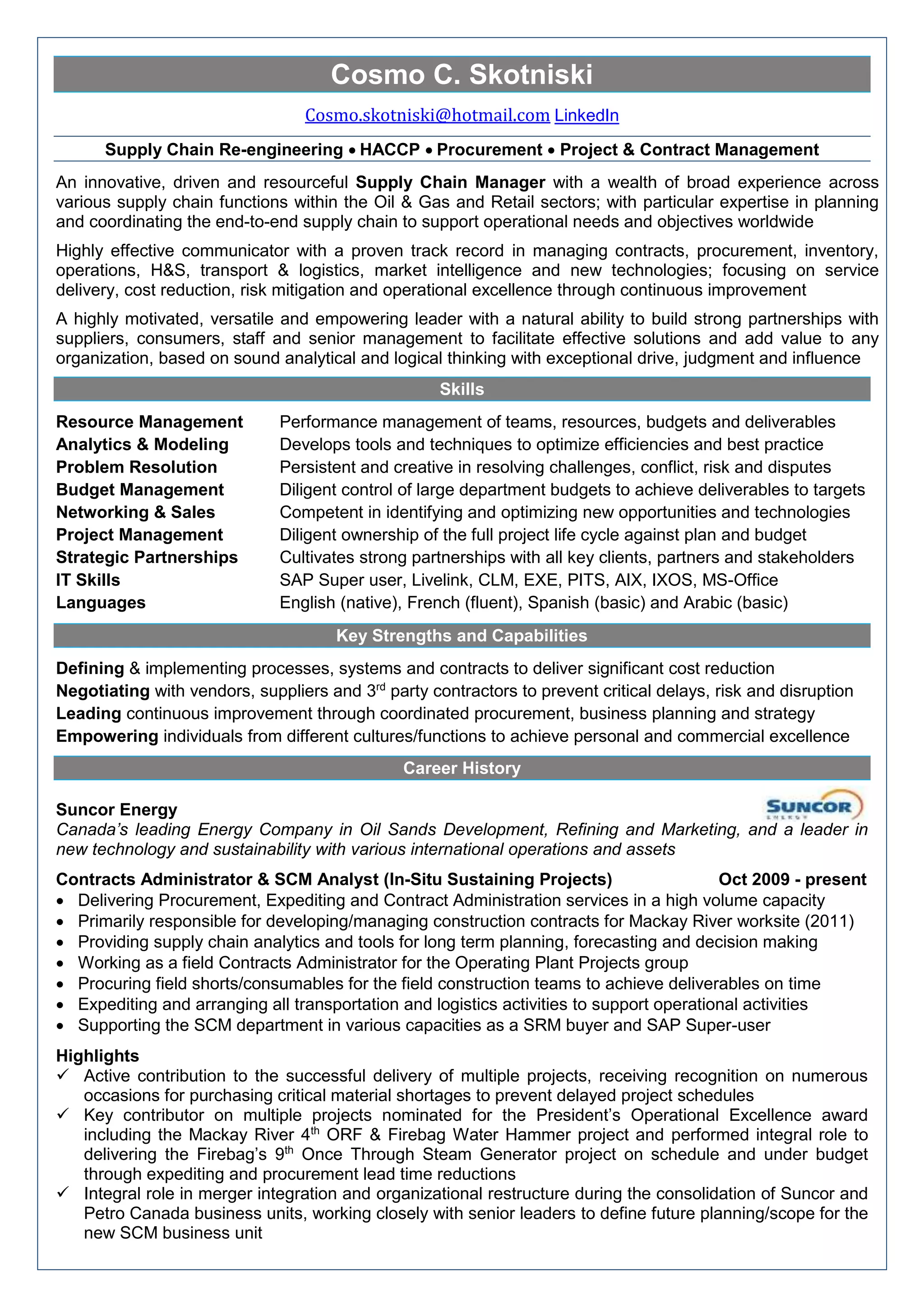 Cosmo Skotniski CV Public | PDF