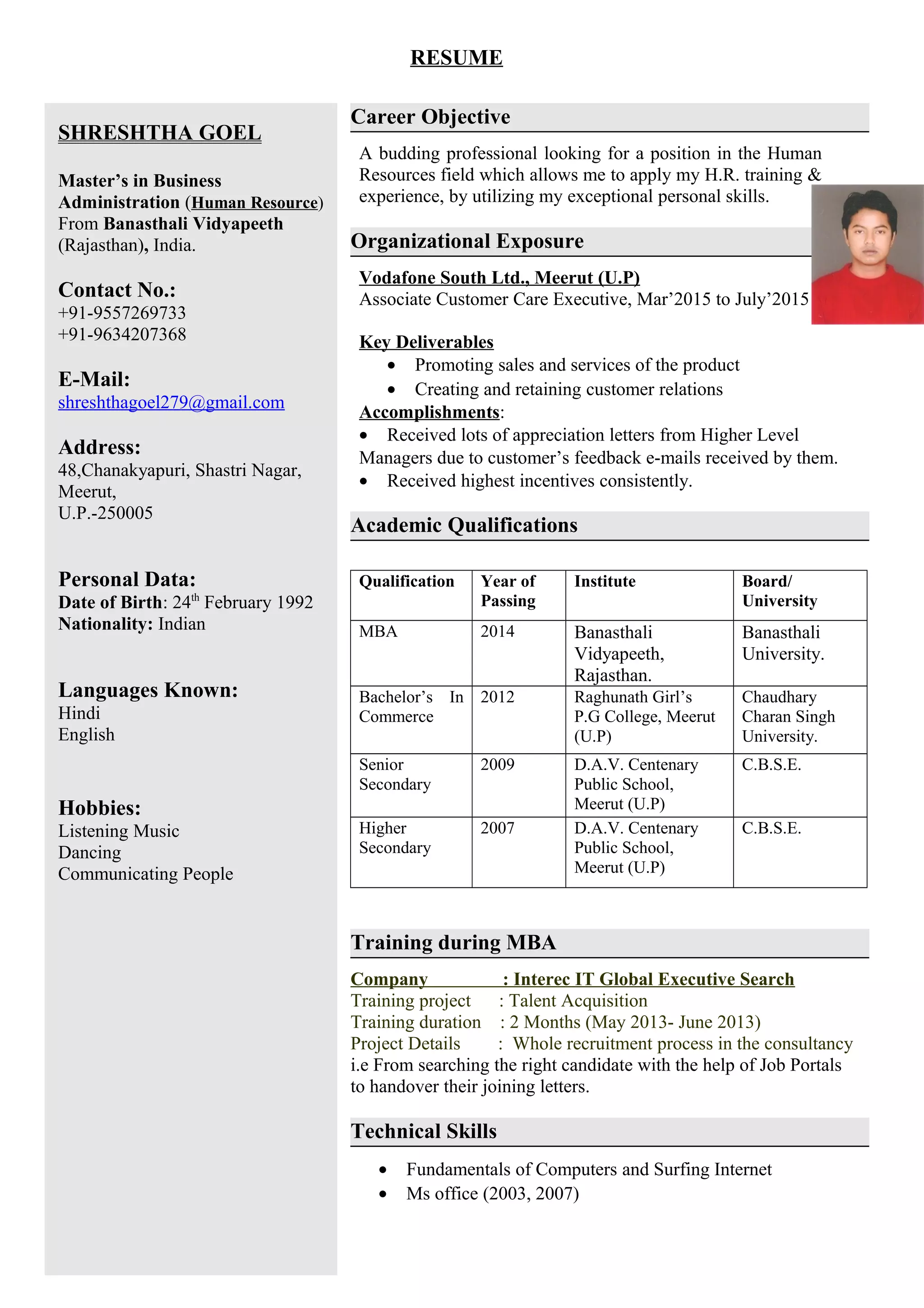 shreshtha goel's resume (1) | PDF