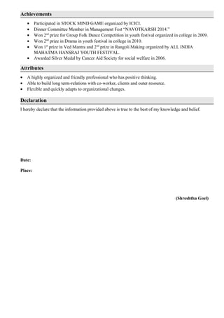 shreshtha goel's resume (1) | PDF
