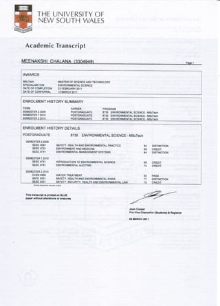 UNSWTRANSCRIPT | PDF