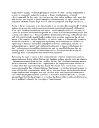 Richard Ward Teaching Philosophy | PDF