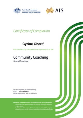 Australian Government certificate | PDF