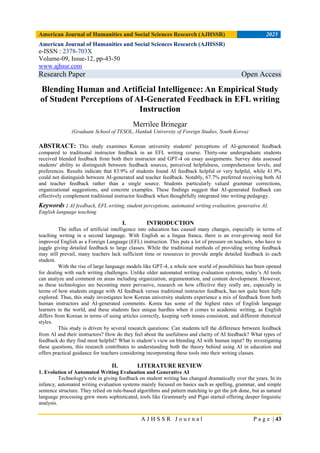 Blending Human and Artificial Intelligence: An Empirical Study of ...