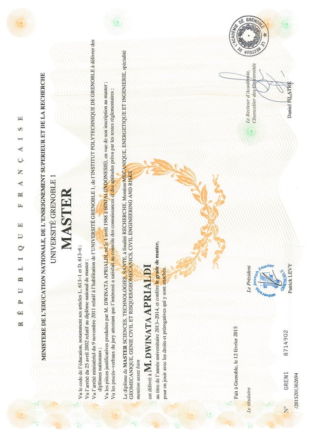 DIPLOME MASTER 2 GCER | PDF