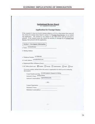 IMMIGRATION RESEARCH PAPER (FINAL) | PDF