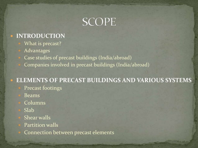 PRECAST BUILDING SYSTEM | PPTX