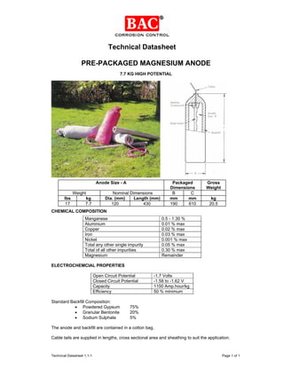 1.1.1 ISOLINE Mg Anode Standard(2) | PDF