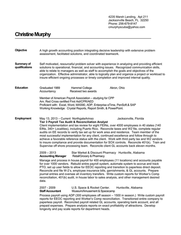 Christine Murphy Resume | PDF