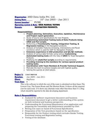 CV Amol Dethe | DOC | Cloud Computing | Internet