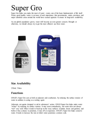 supergro | DOCX | Agriculture | Industries