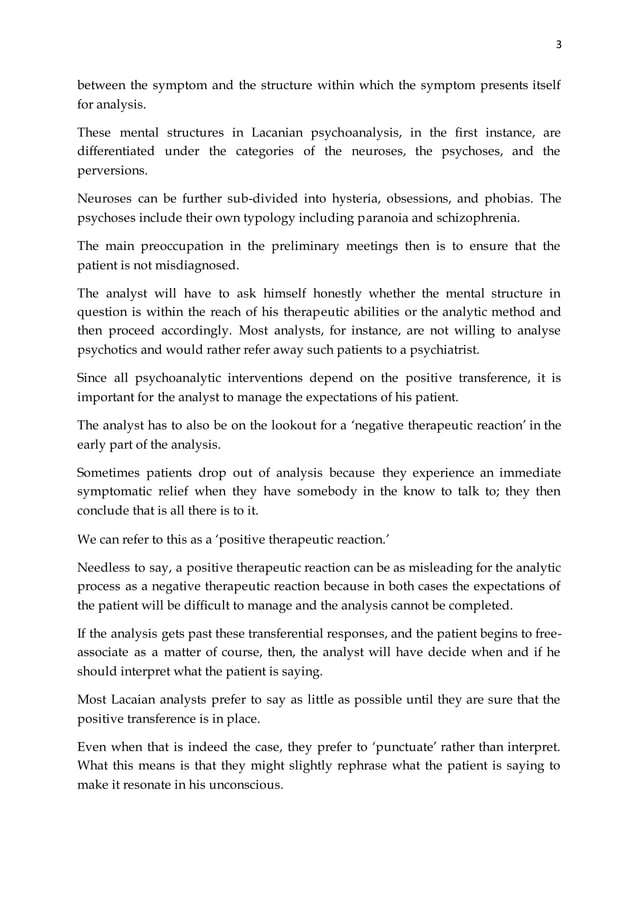 Bruce Fink on 'Engaging the Patient' | DOCX | Mental Health | Diseases ...