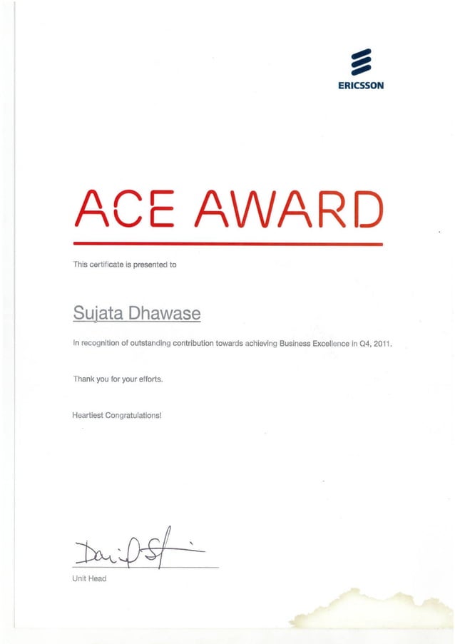 Ace Award 2012 | PDF