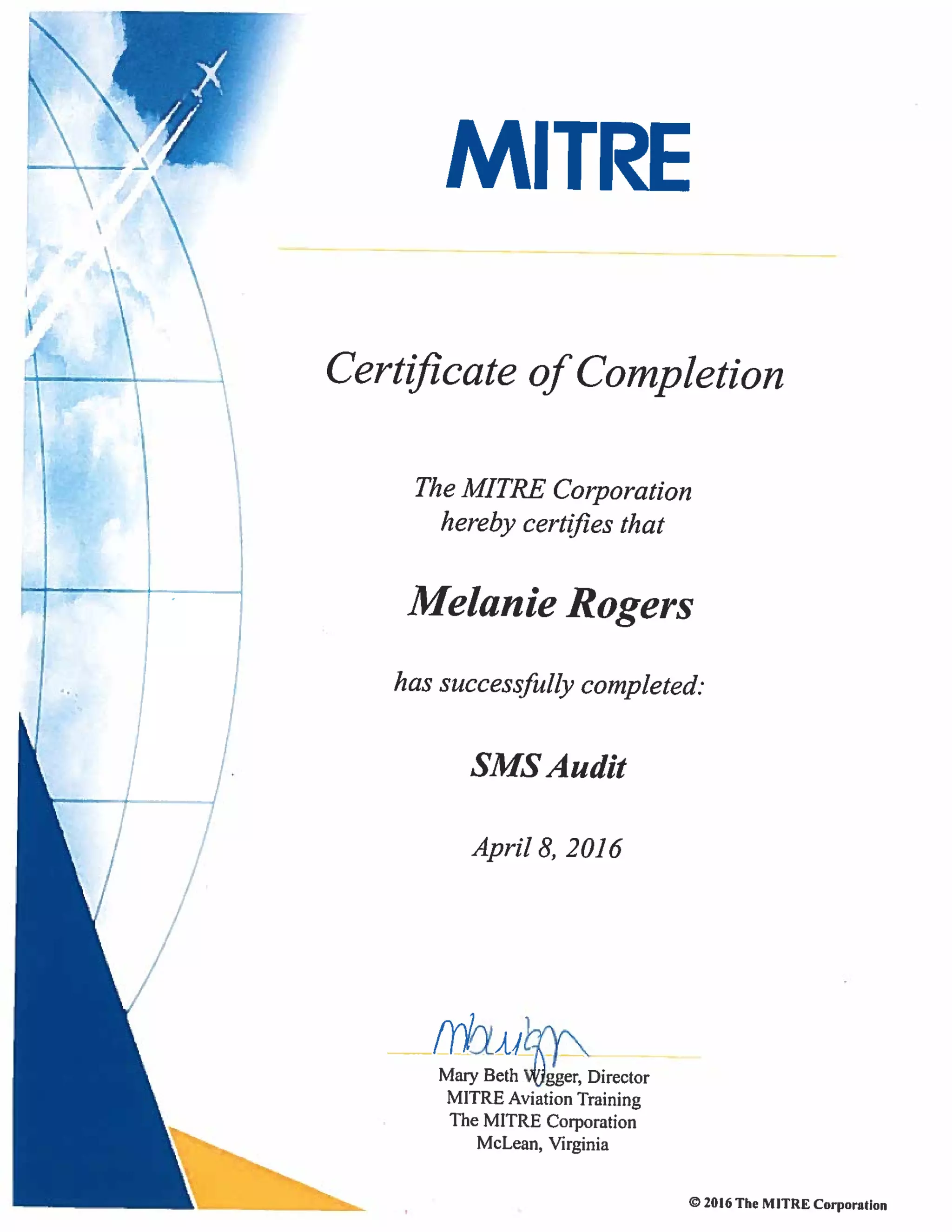 MITRE SMS Audit Certificate | PDF