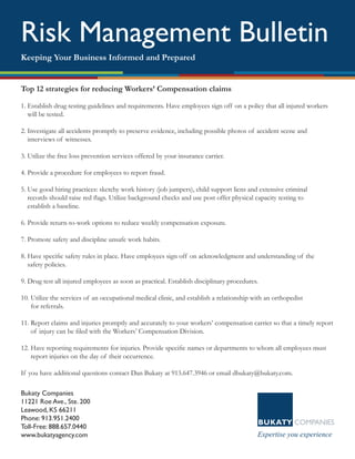 Work Comp Claims Reduction Strategies | PDF | Injuries | Diseases and ...