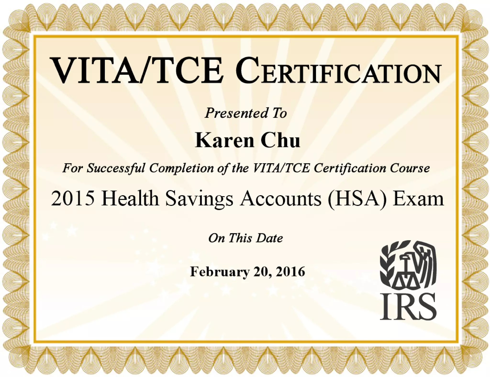HSA certificate(3) | PDF