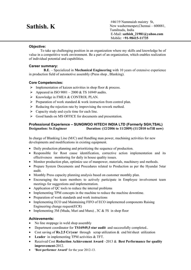 sathish resume -MAY 2016 updated | DOC