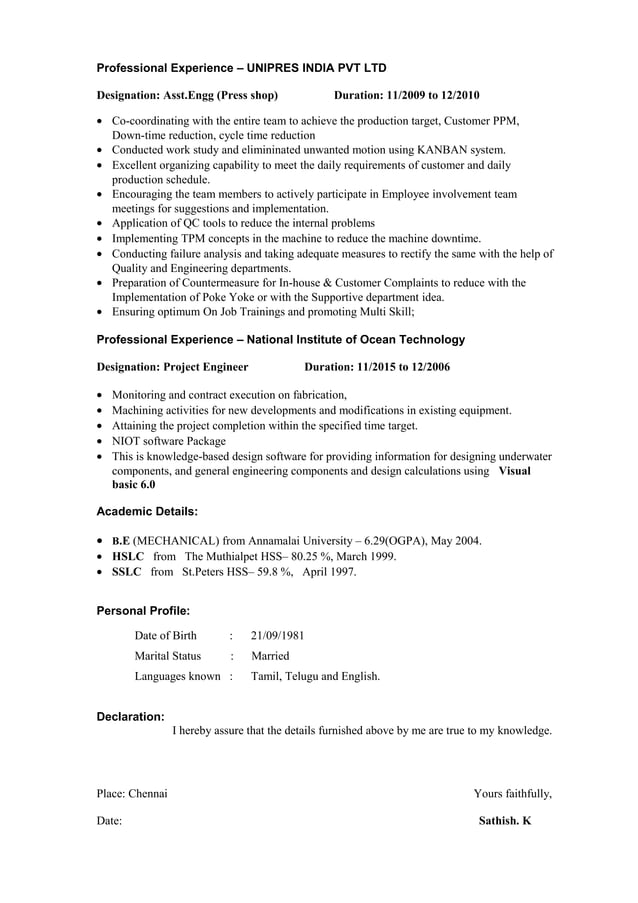 sathish resume -MAY 2016 updated | DOC