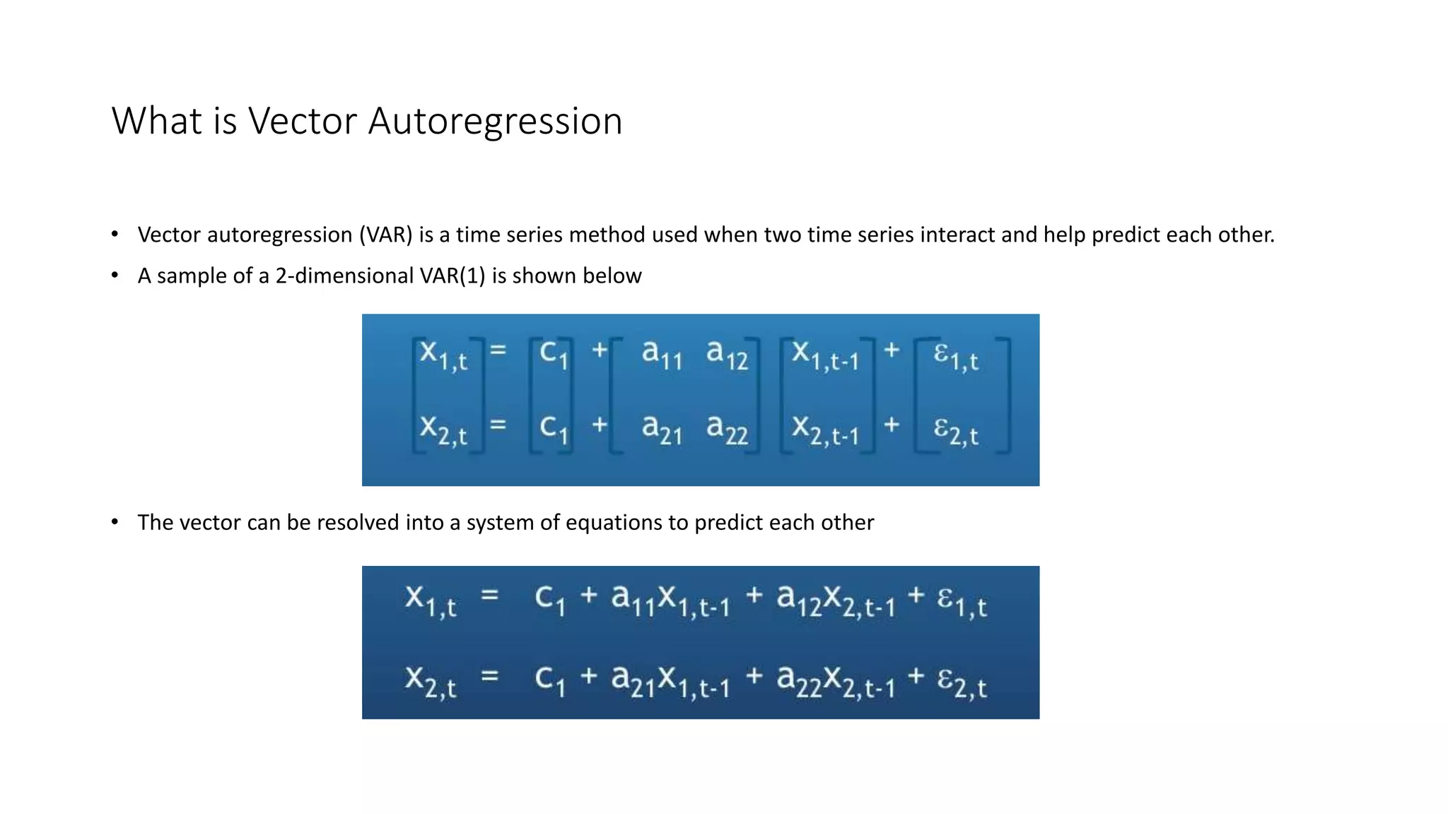 Forecasting with Vector Autoregression | PPTX