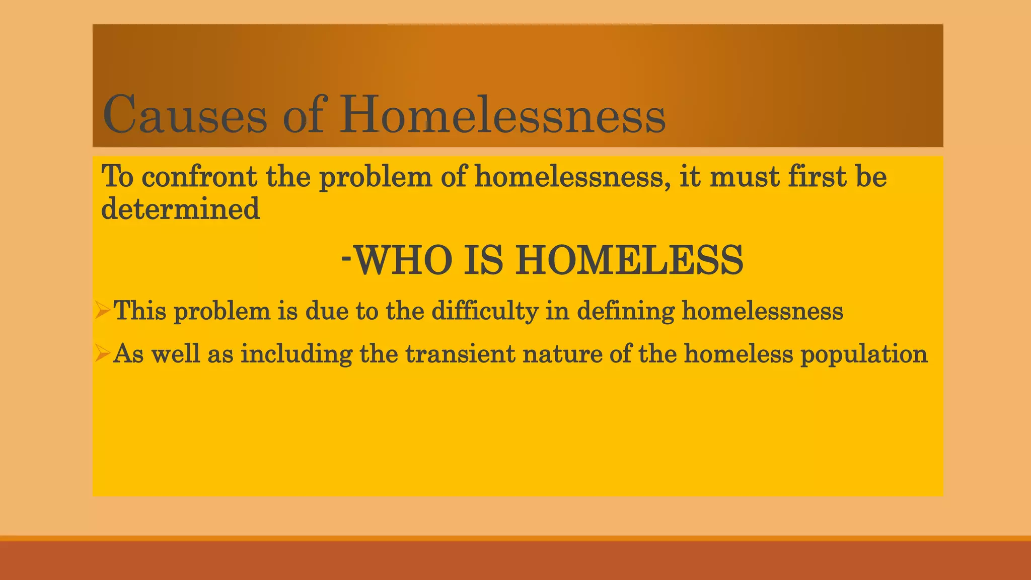 HOMELESS IN AMERICA presentation | PPTX