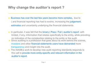 Presentation on New Auditor Report | PPTX