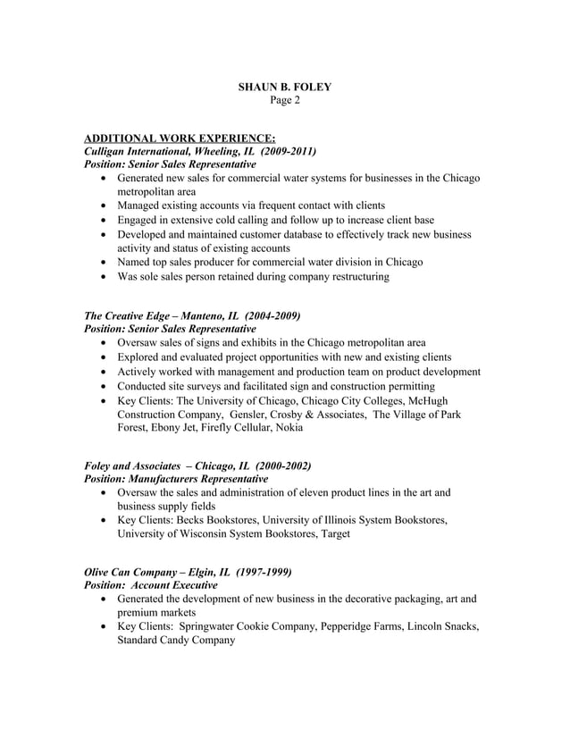 Shaun Foley Resume 3 | PDF