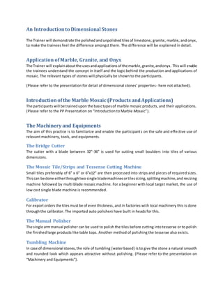 Mosaic Training Manual- Simple | DOCX | Needlework | Arts and Crafts