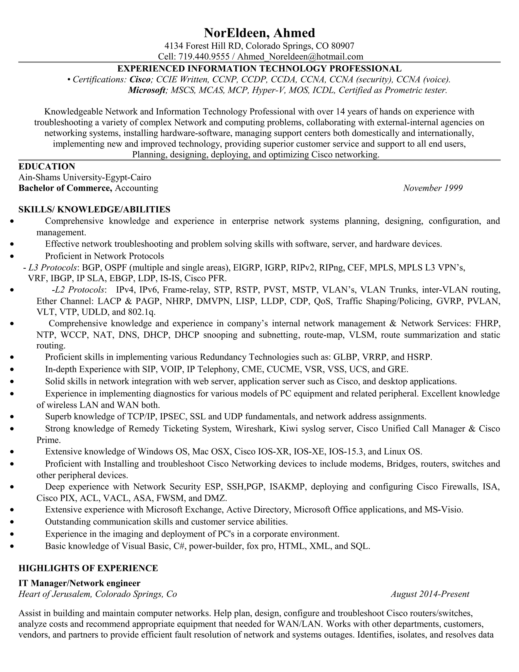 Ahmed_Noreldeen_Resume 5 | PDF